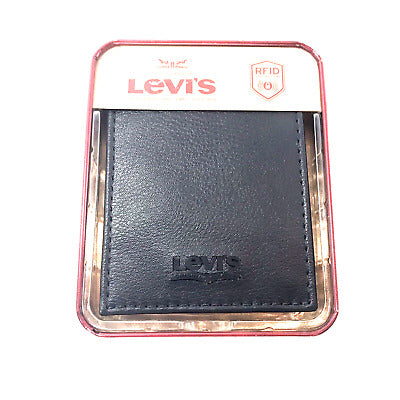 Levi's Men's RFID-Blocking Coated Leather Bifold Original Rivet Wallet ...